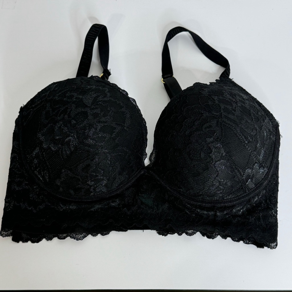 Frederick’s Of Hollywood Black Lace Bra Size 34dd - Gem